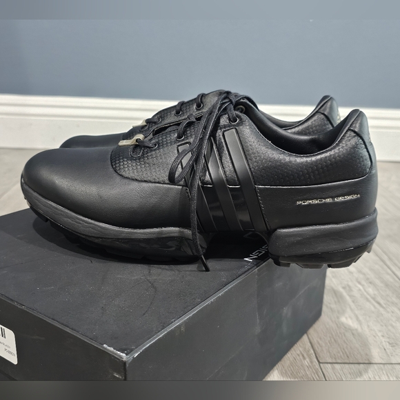Porsche Design | Shoes | Nwb Porsche Design Adidas P500 Men Golf Ii Black Leather Golf Shoes Us ...